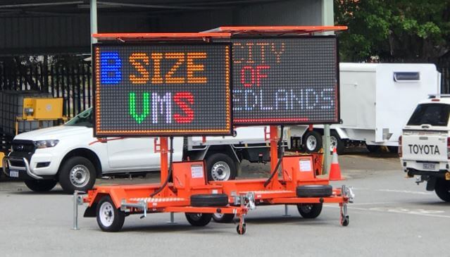 B Size VMS Trailers Perfect For Roadworks & Street Side Advertising